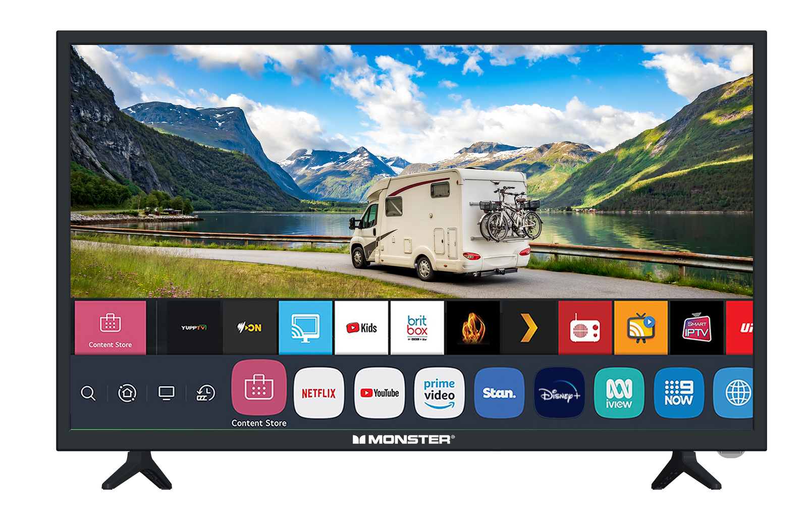 Monster 24" Smart HD TV with WEB OS, Bluetooth & 12V Adaptor | Monster ...